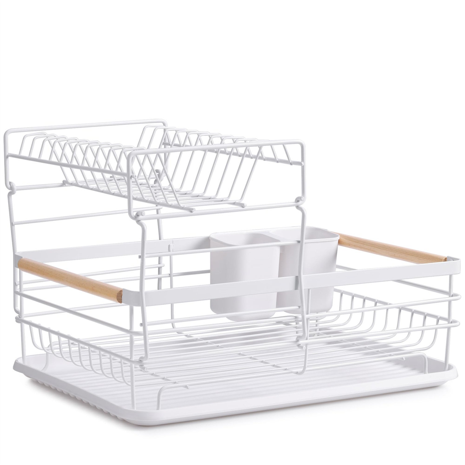 YITAHOME 2Tier Dish Rack - Compact Drying Kitchen Board with Drip Tray ...