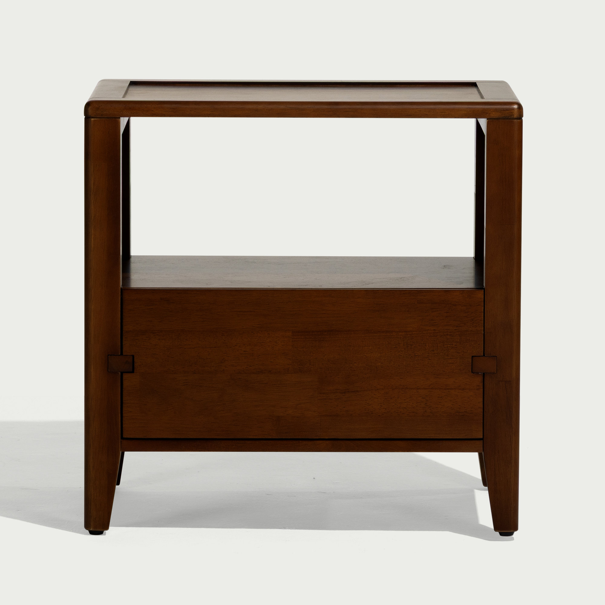 Winston Porter Chalipa Rubber Wood Nightstand, Modern Bedside Table ...