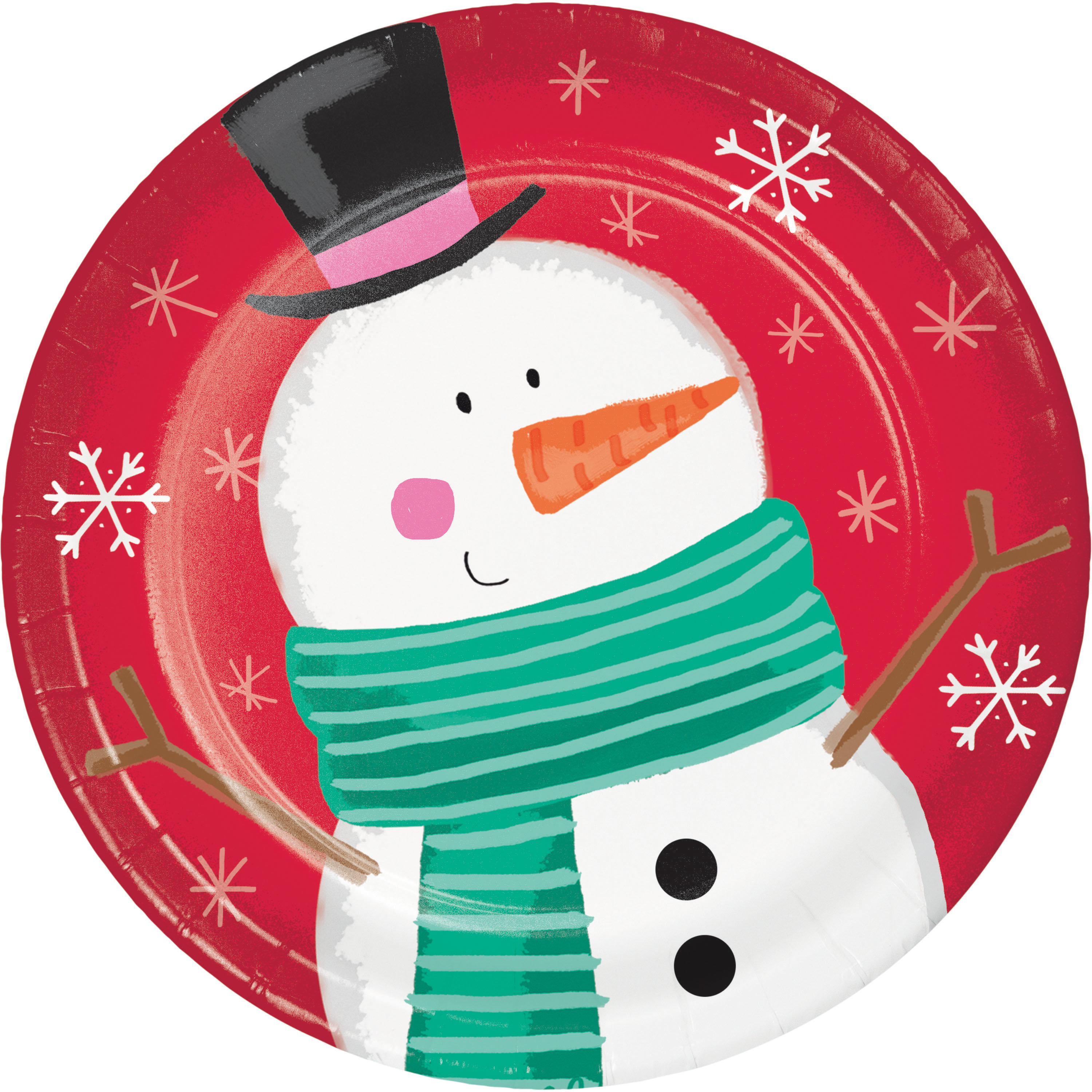 Creative Converting Jolly Characters Christmas Dessert Paper Plates, 24 ...