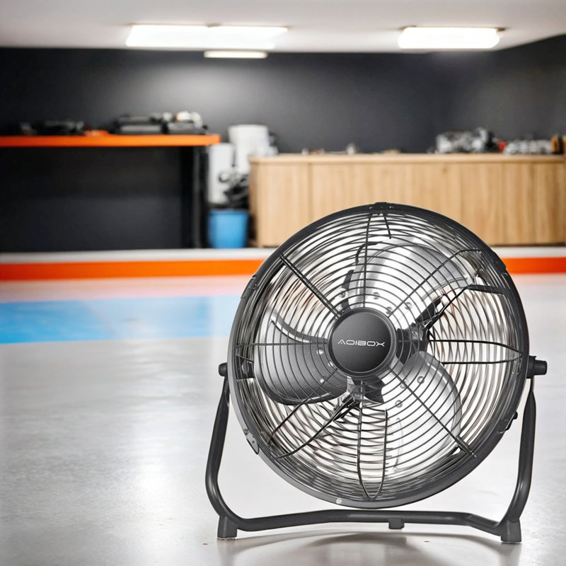 KAQCVIN 3-Speed High-Velocity Industrial Heavy Duty Metal Floor Fan ...