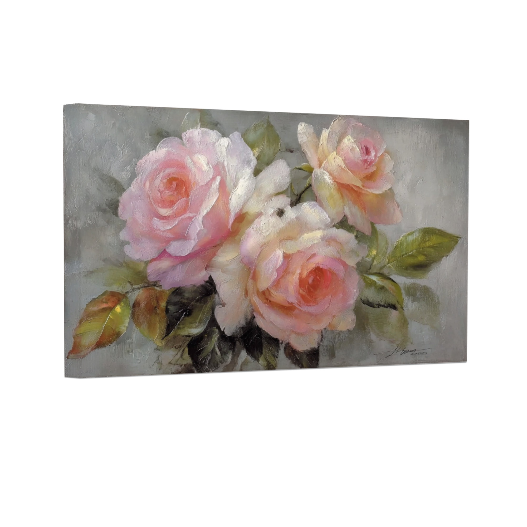 Astoria Grand Plants & Flowers Pink Roses With Green Leaves And Soft ...