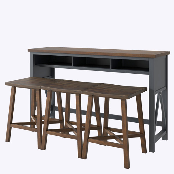Red Barrel Studio® Binnur Console Table Set, Breakfast Nook Table with ...
