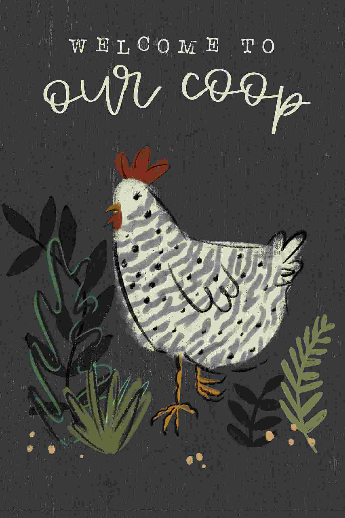 Trinx Welcome to Our Coop Chicken - Wrapped Canvas Textual Art | Wayfair