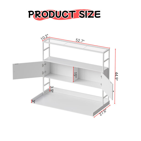 HTOCINQ Washer Dryer Countertop Laundry Guard With Laundry Room Shelf ...