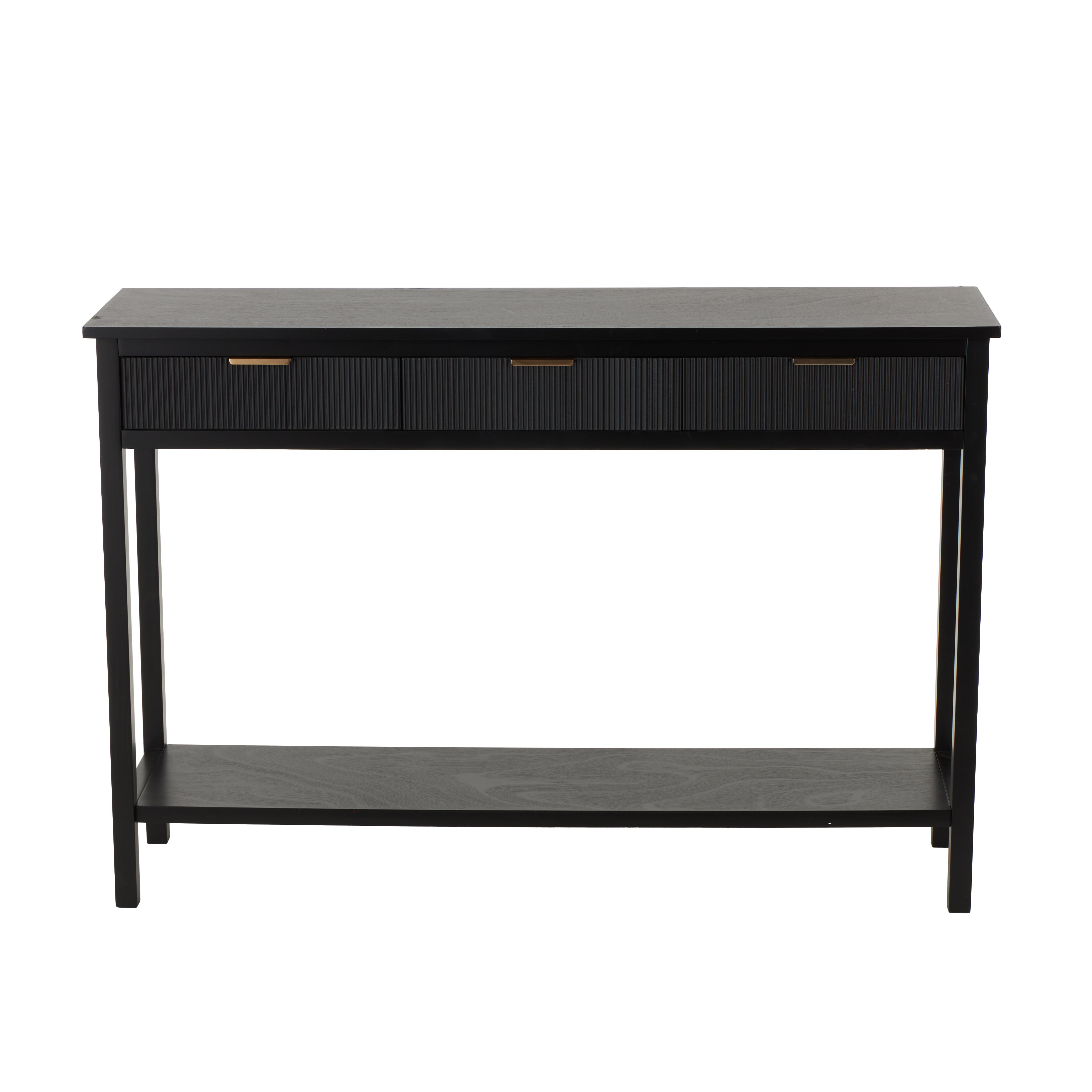 Latitude Run® Cole And Grey Wood Handmade 3 Drawers Console Table With ...