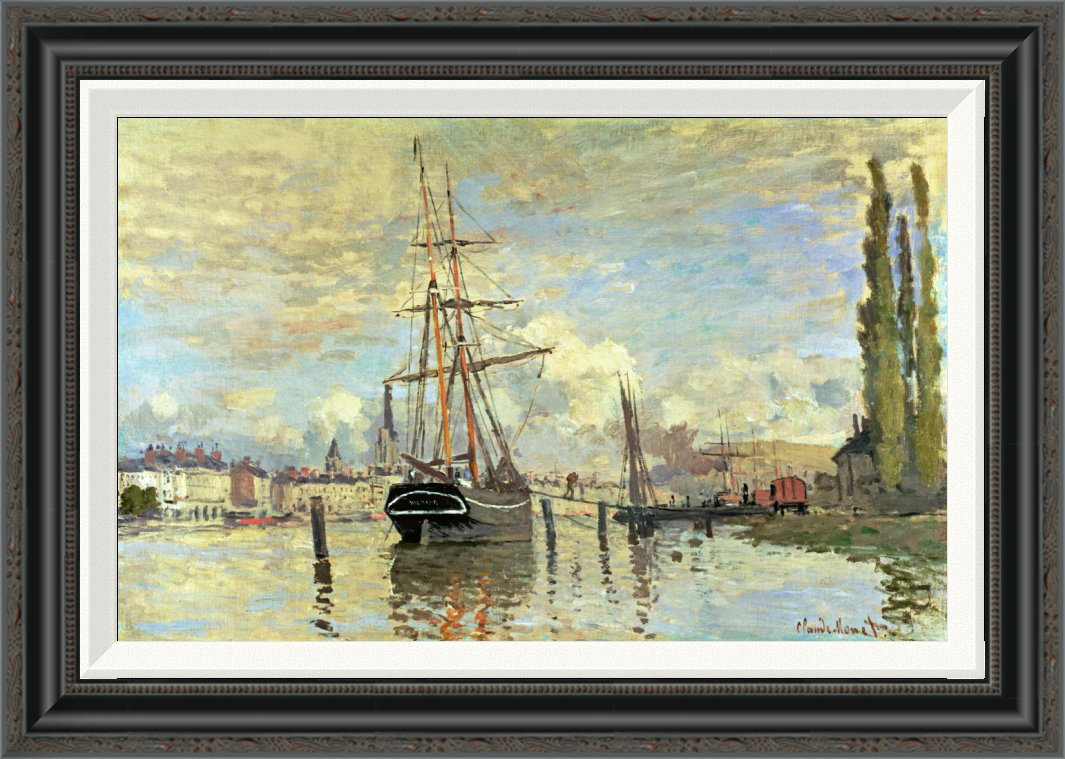 Vault W Artwork 'The Seine at Rouen' by Claude Monet Framed Painting ...