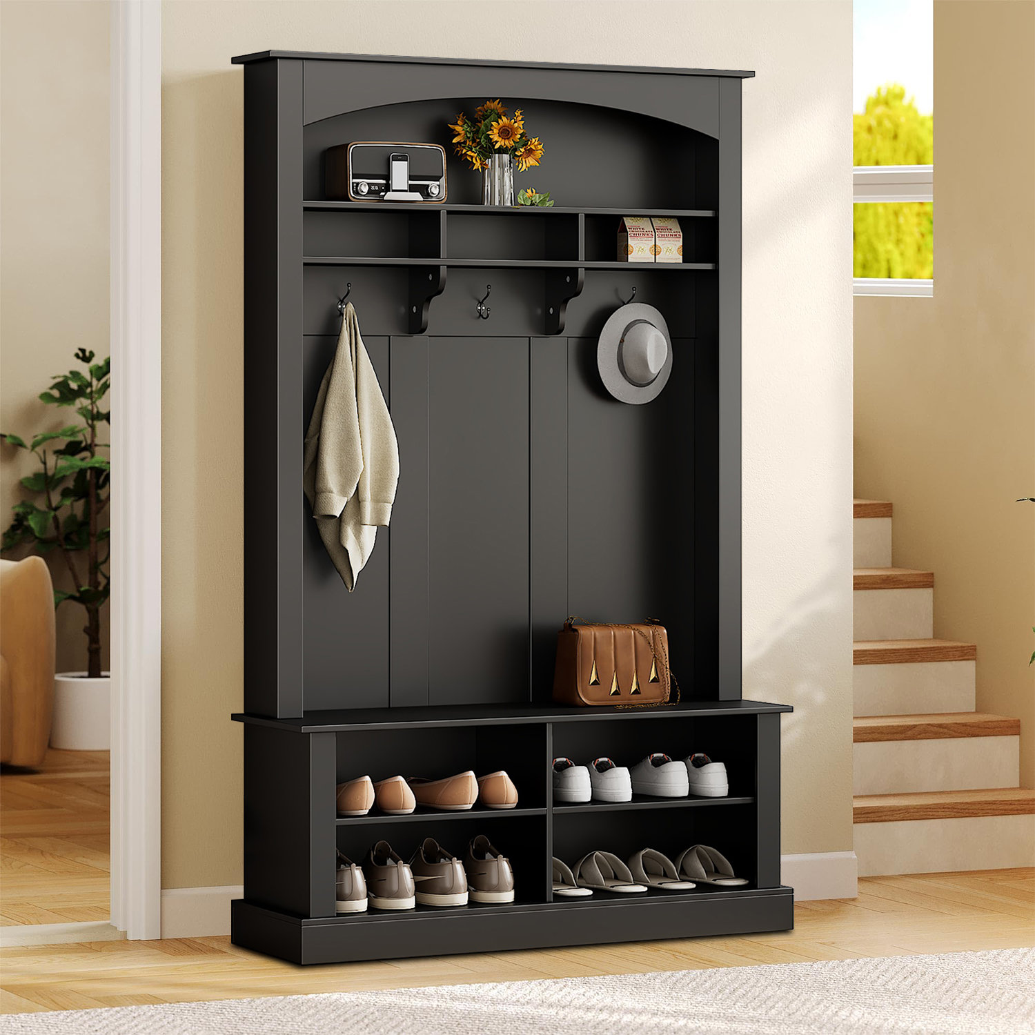 Hokku Designs Yiselle Hall Tree 47.21 Wide | Wayfair