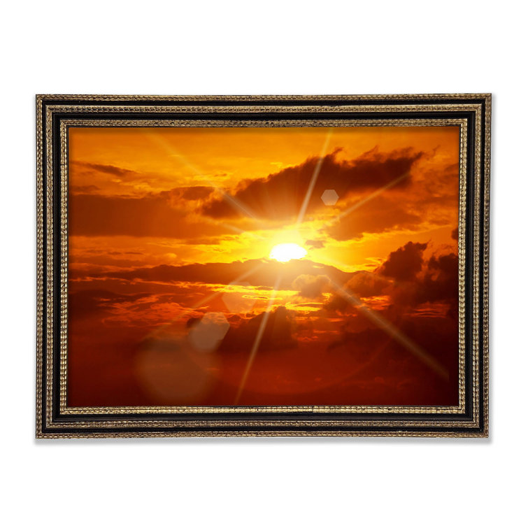 Ebern Designs Sun Blaze Clouds - Single Picture Frame Art Prints ...