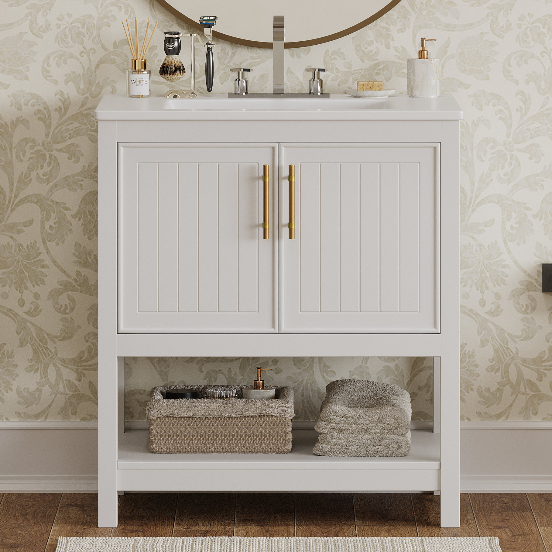 Lark Manor™ 30'' Single Bathroom Vanity With Ceramic Sink Top & Reviews ...