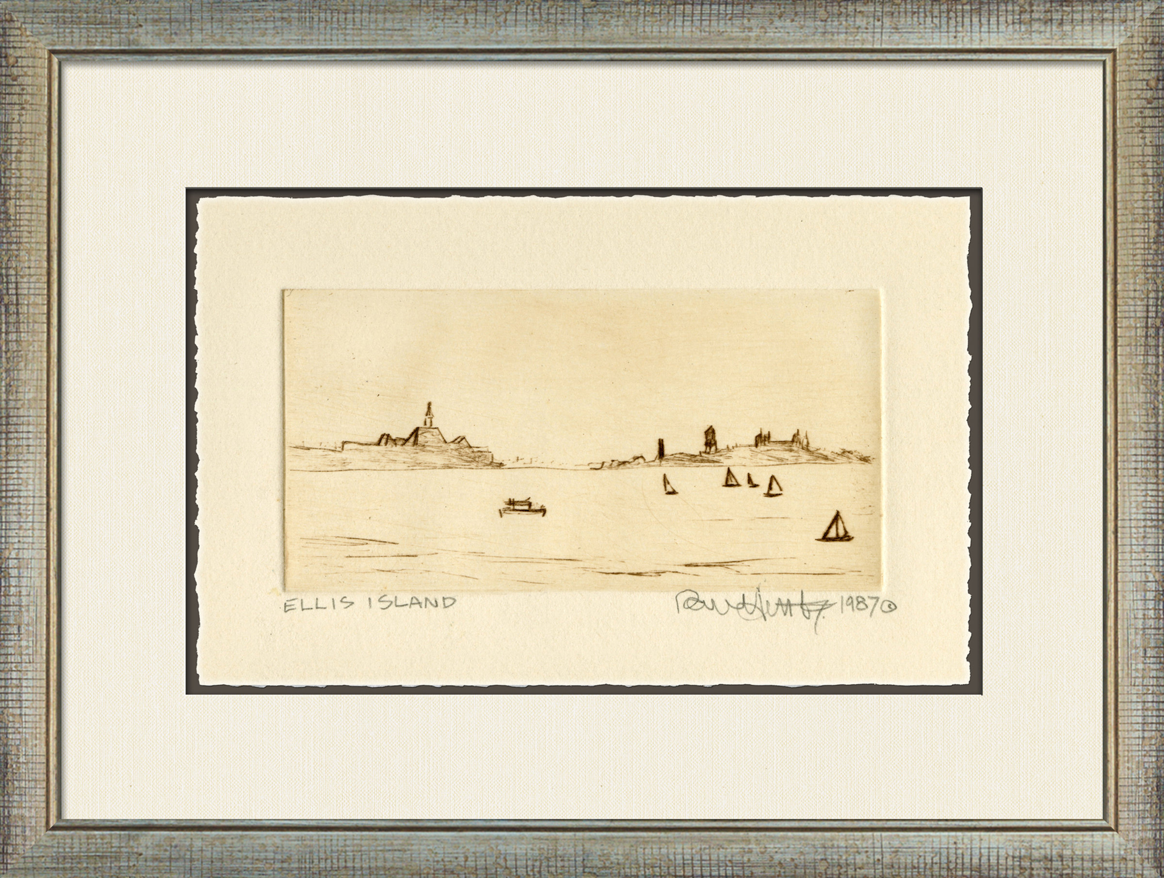 Wendover Art Group Ellis Island - Picture Frame Painting on Paper | Wayfair