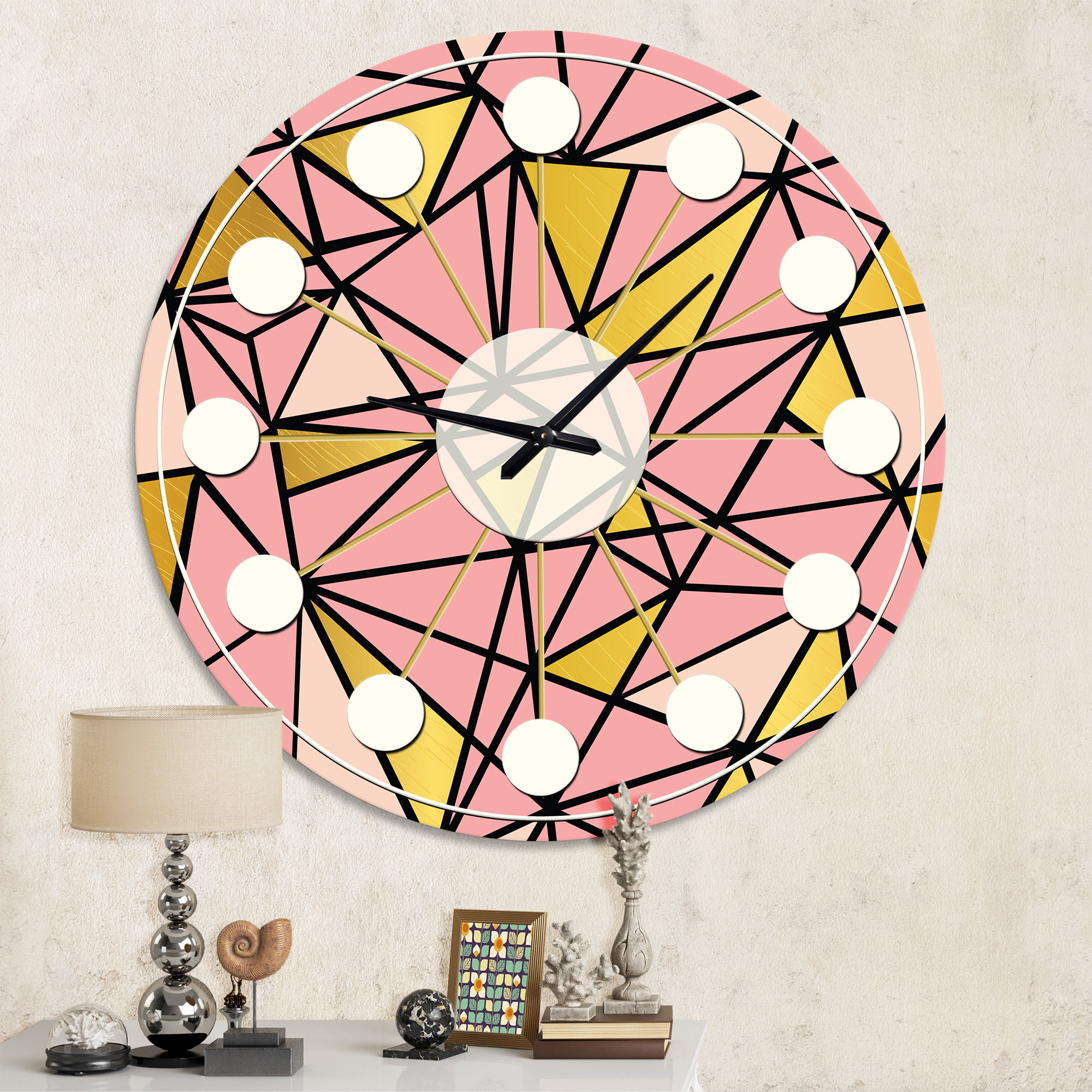 East Urban Home Triangular Gold Design II - Mid-Century Modern wall ...