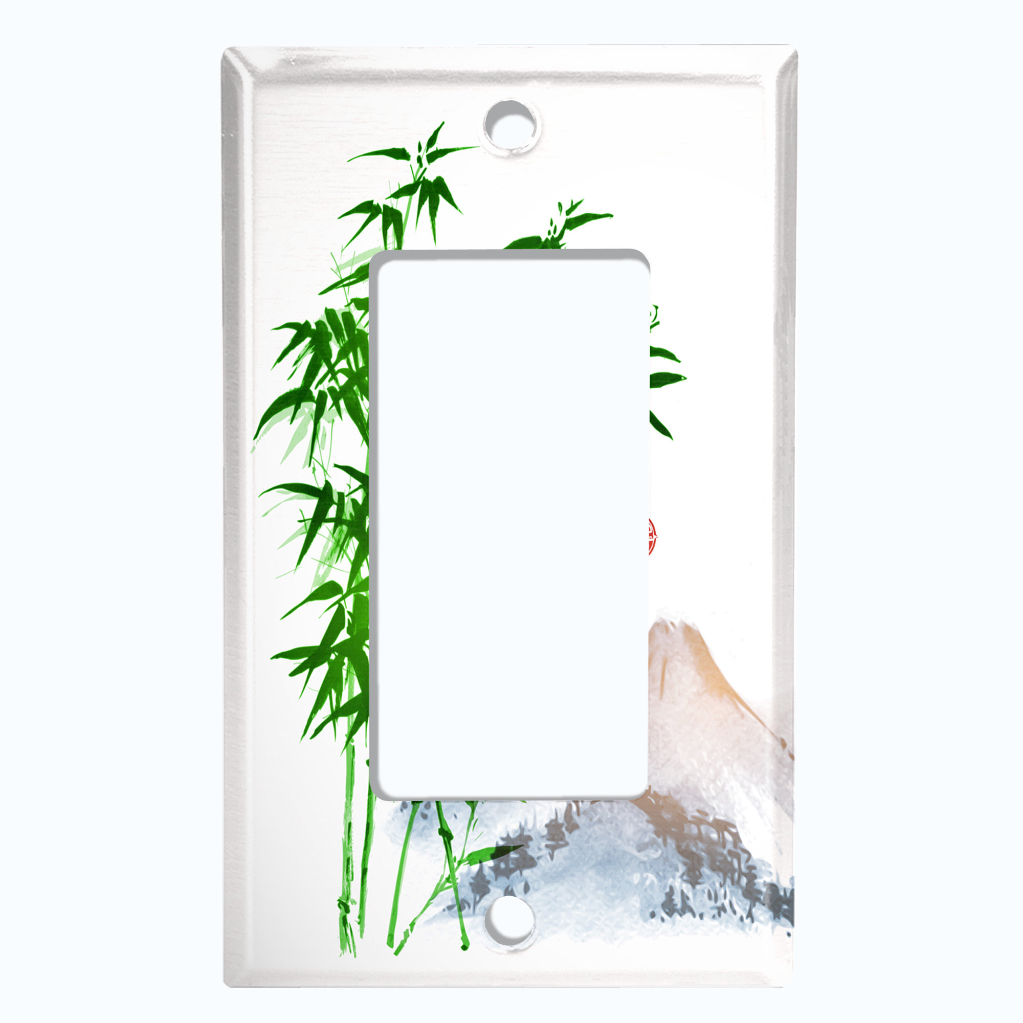 WorldAcc Metal Light Switch Plate Outlet Cover (Mountain Range Green ...