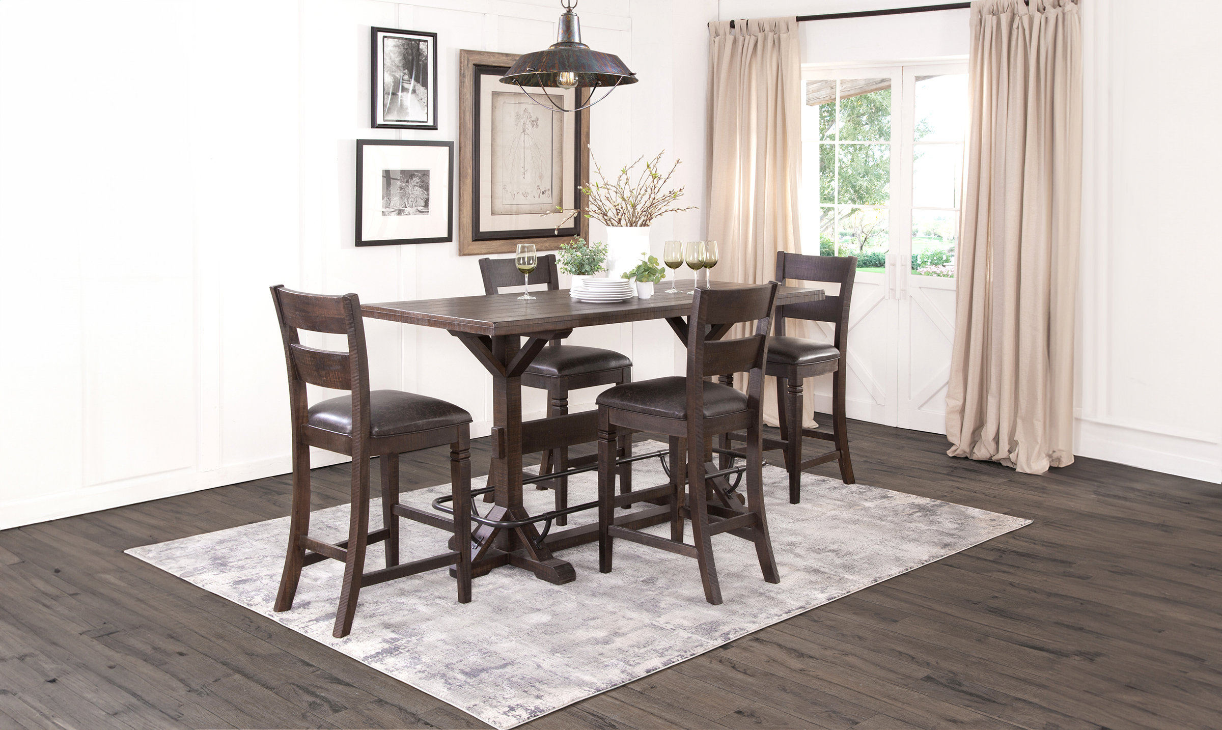 Sunny Designs Homestead Rectangular Pub Table Set & Reviews | Wayfair