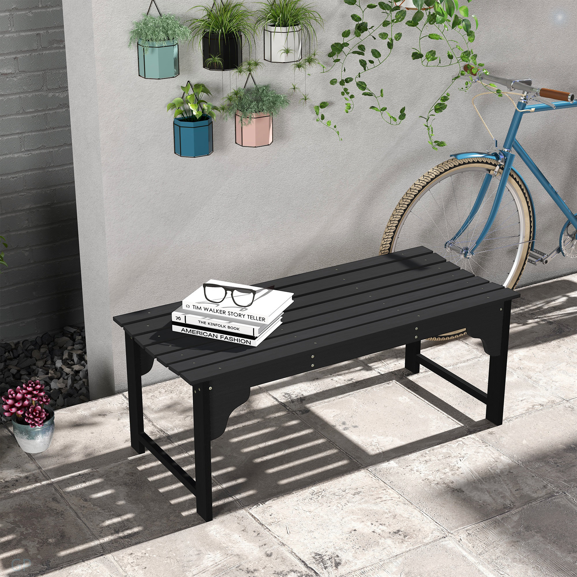Lark Manor™ Backless Front Porch Bench With Curved Seat For ...