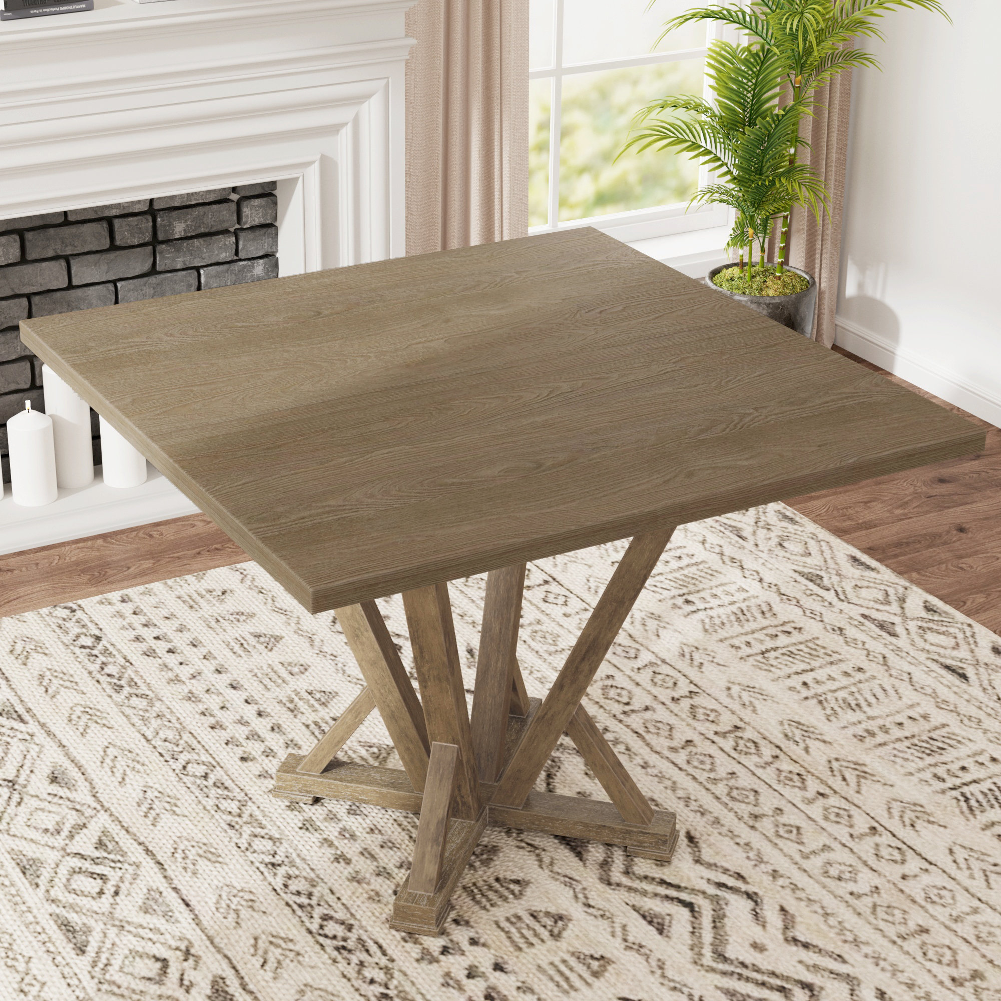 Gracie Oaks Modern Farmhouse Square Counter Table | Wayfair
