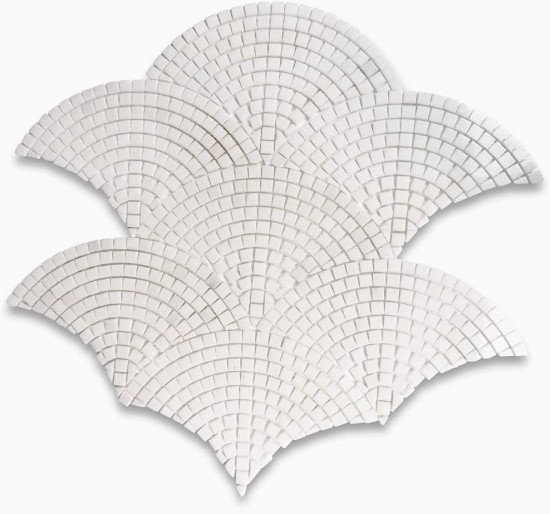 Tileville 12" x 12" Marble Fan Mosaic Wall & Floor Tile | Wayfair