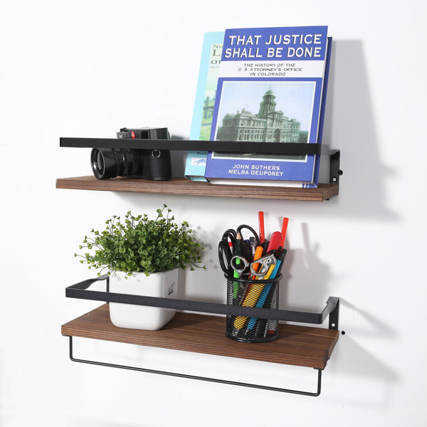 17 Stories Wall Floating Shelves Set Of 2 & Reviews | Wayfair