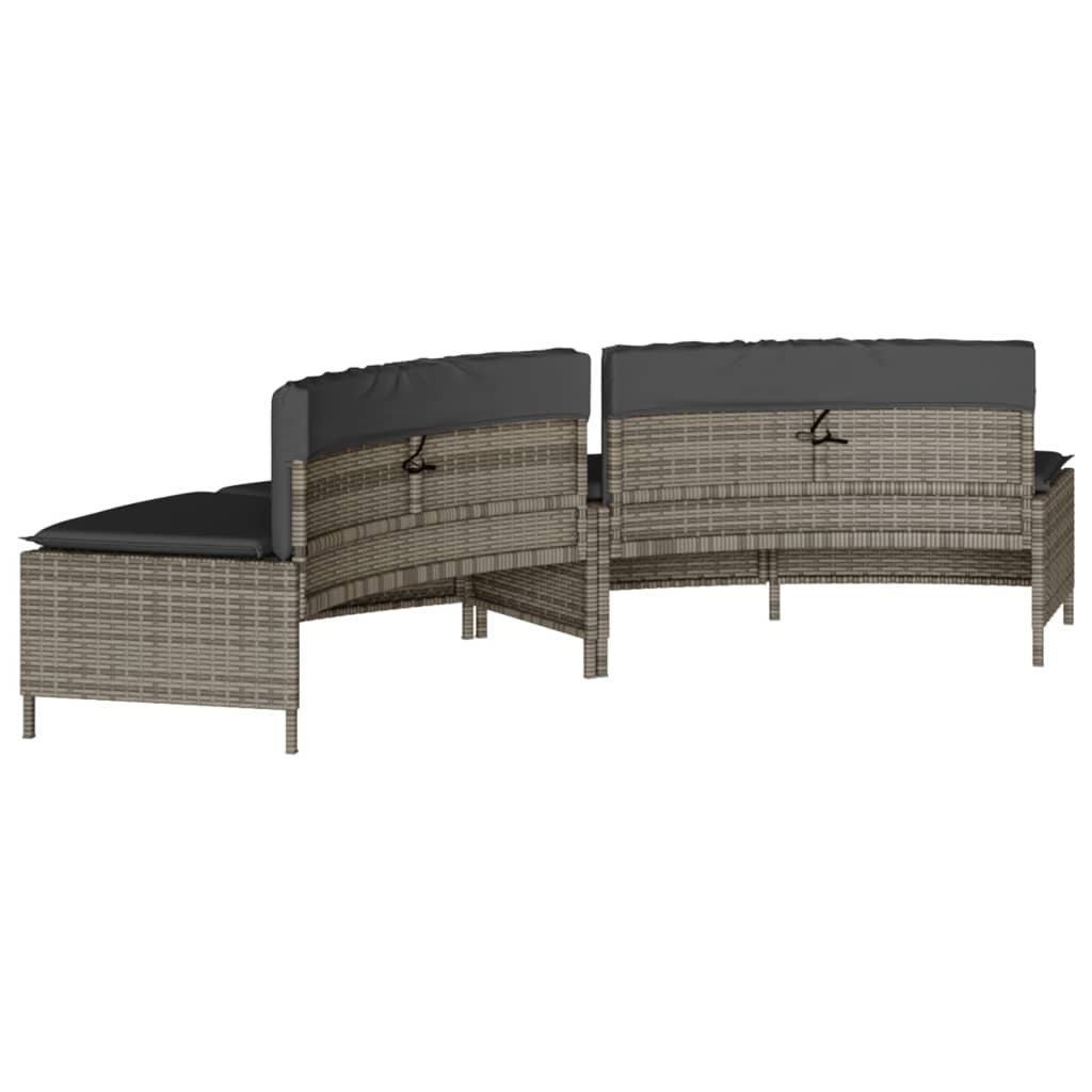 Vidaxl Hot Tub Benches With Cushions 2 Pcs Poly Rattan - Wayfair Canada