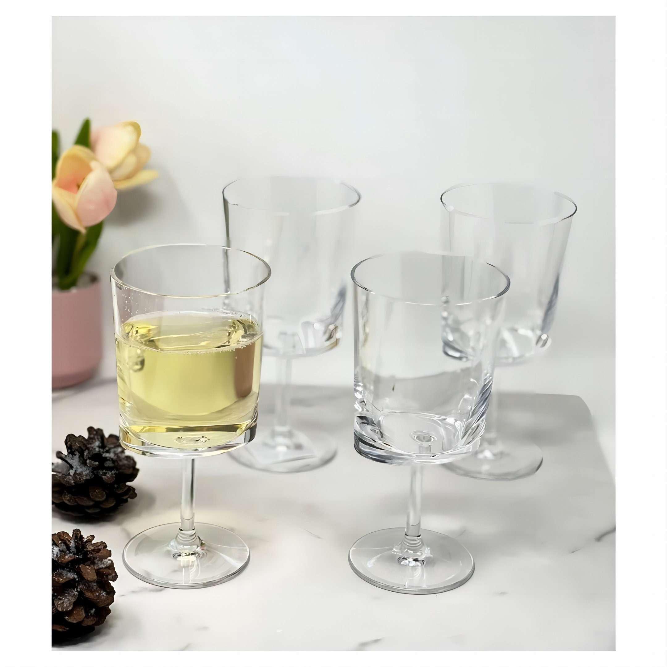 Ivy Bronx 4 - Piece 12oz. Acrylic Goblet Glassware Set | Wayfair