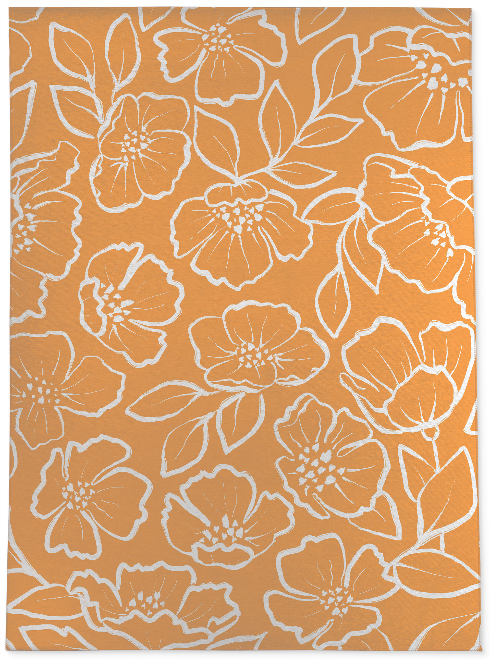 Red Barrel Studio® Yary Dogwood Sketch Kitchen Mat | Wayfair