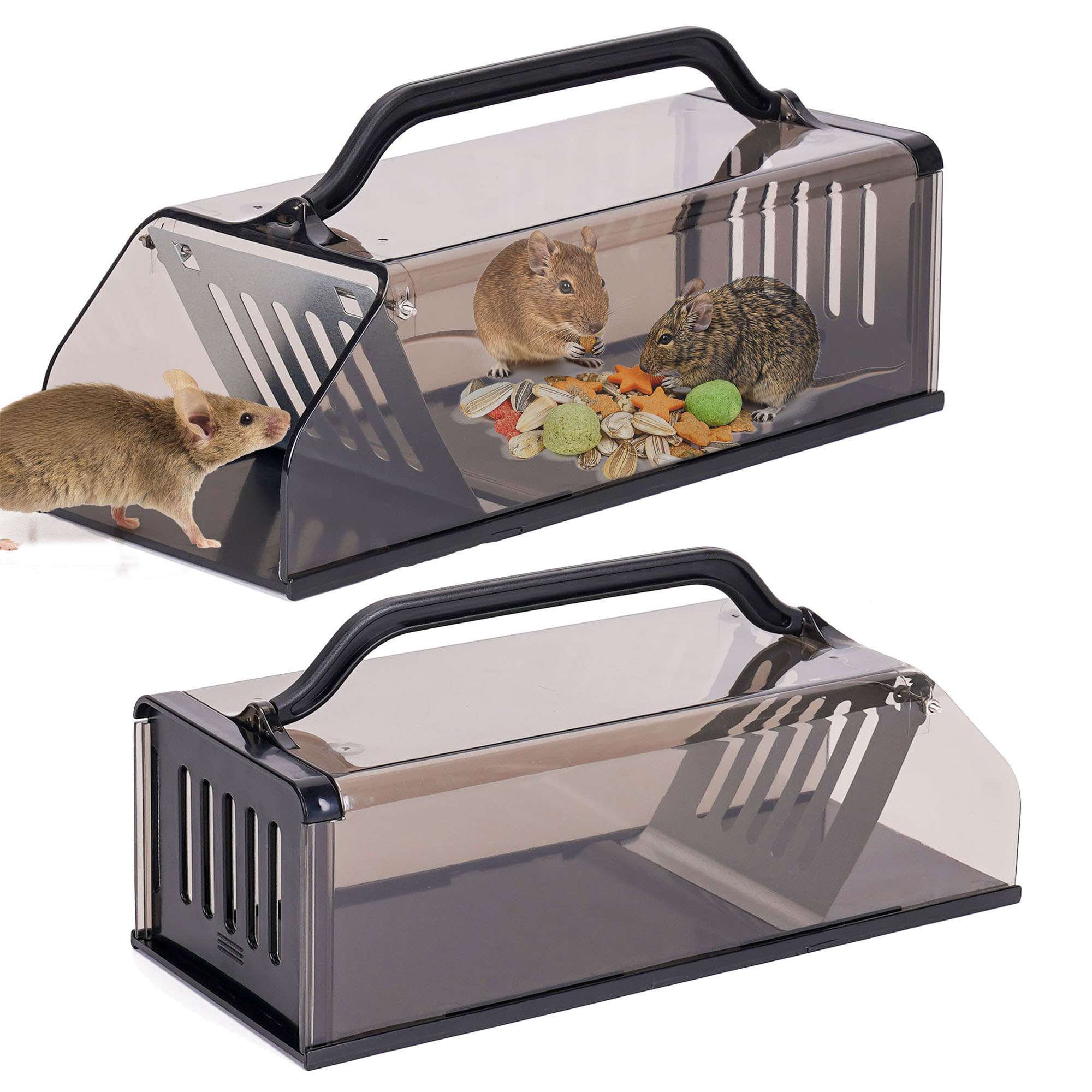 Latitude Run® 2 Pack Automatic Continuous Rat Trap Cage – Humane No ...
