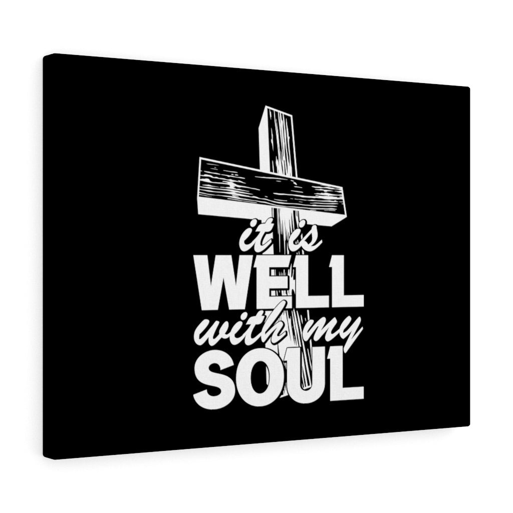Trinx Well With My Soul Cross Christian Wall Art Bible Verse Print ...