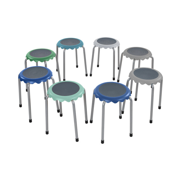 ECR4Kids Daisy Stackable Stool Set, Flexible Seating, 8-Piece | Wayfair