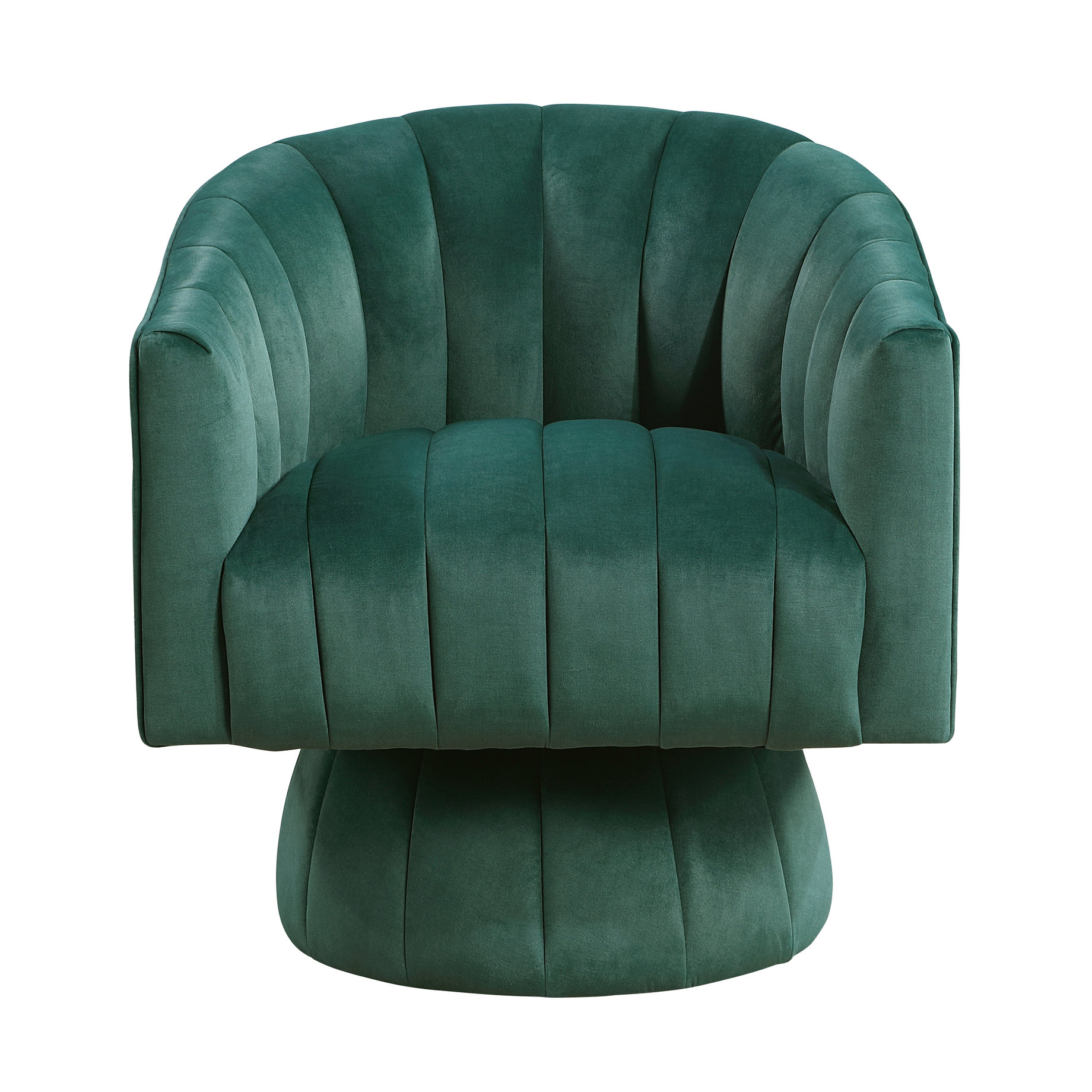 Corrigan Studio® Modern, Velvet, Swivel Accent Chair, Attached Seat ...