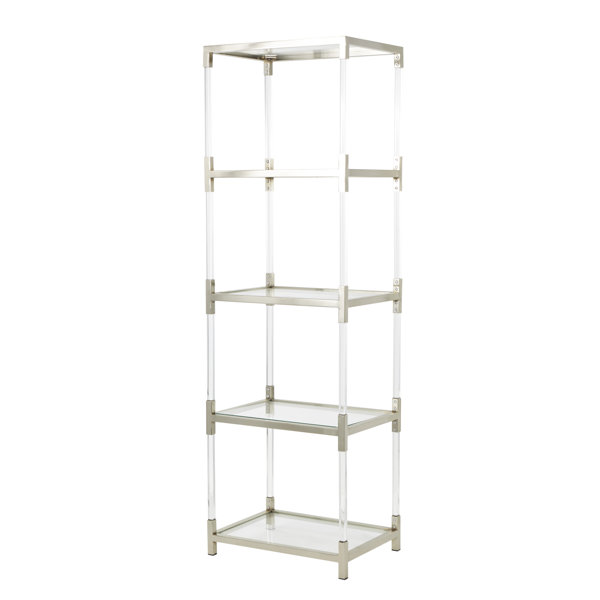 Mercer41 Nichalaus Acrylic Plastic Cube Shaped Storage Clear Shelving ...