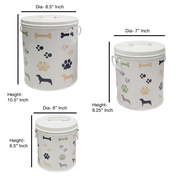 NU Steel Jumbo Pet 3 Piece Food Storage Container Set & Reviews | Wayfair