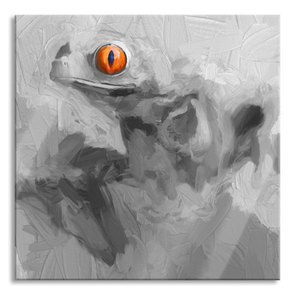 Ivy Bronx Frog on a Branch - Unframed Painting on Glass | Wayfair.co.uk