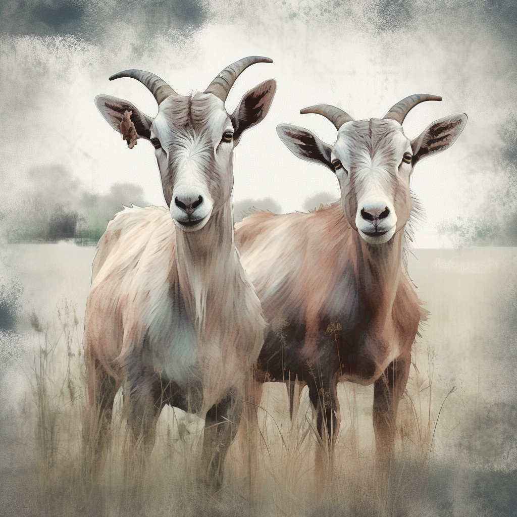 VisionDecor Goat Grassfield Bedding | Wayfair