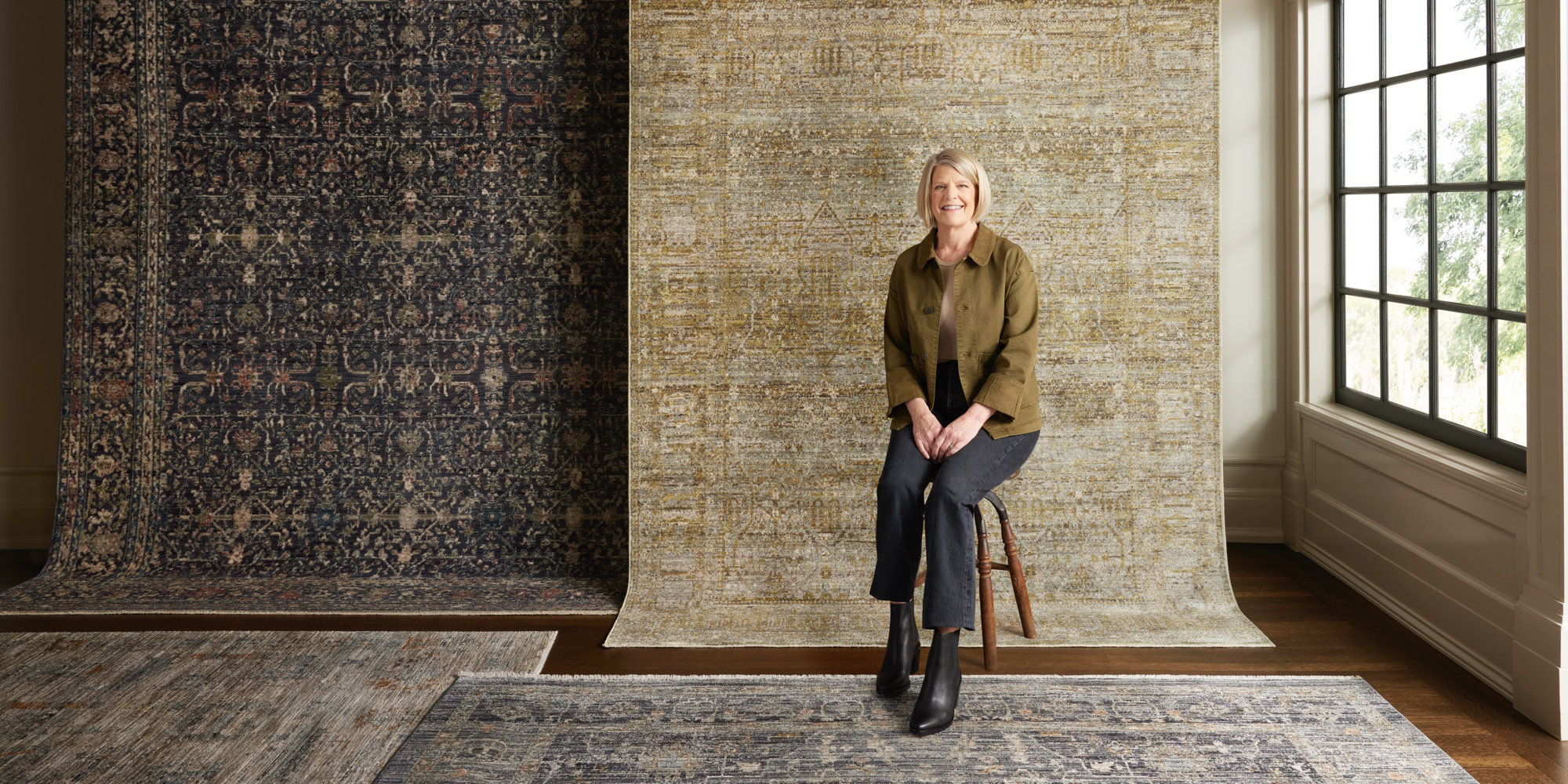 Jean Stoffer x Loloi Katherine Beige / Mist Area Rug & Reviews ...