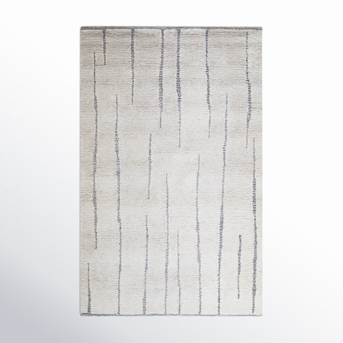 Keagan Abstract Handmade Tufted Wool Area Rug in Charcoal/Ivory/Brown ...
