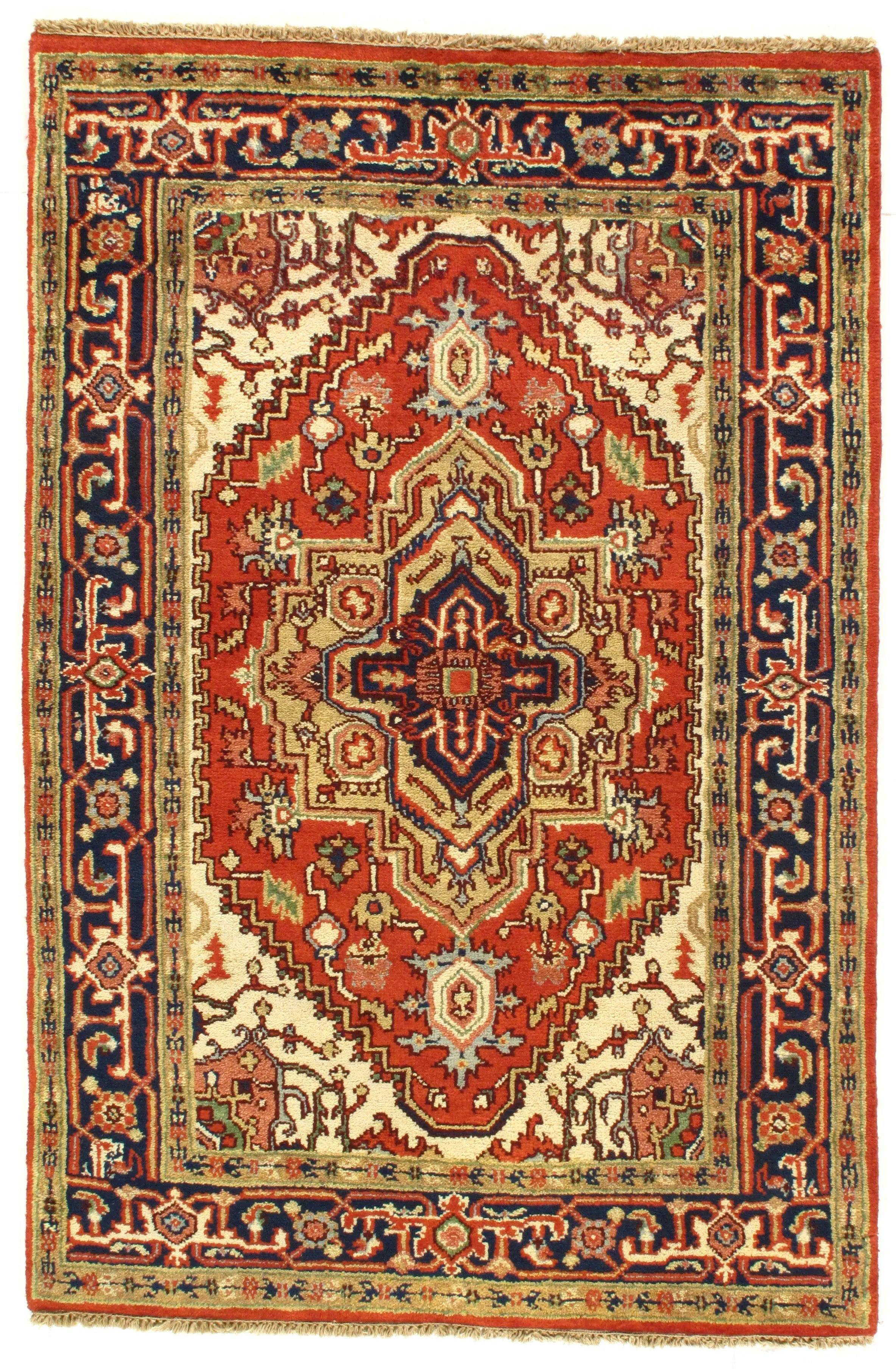 Isabelline Rust Persain Serapi Design Rug - 4' X 6' - Wayfair Canada