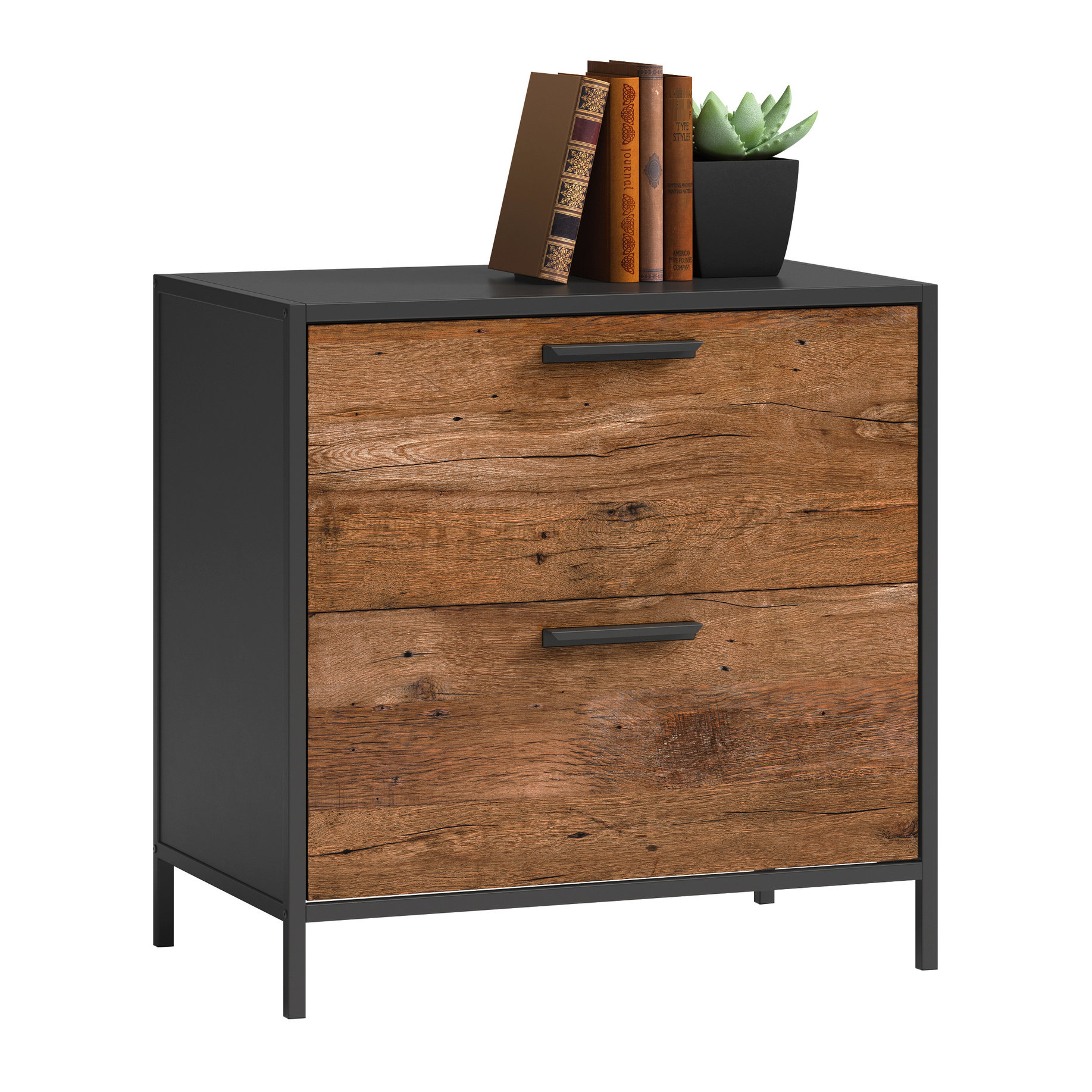 Ebern Designs Brown Lateral File, Modern Design For Office, Two ...