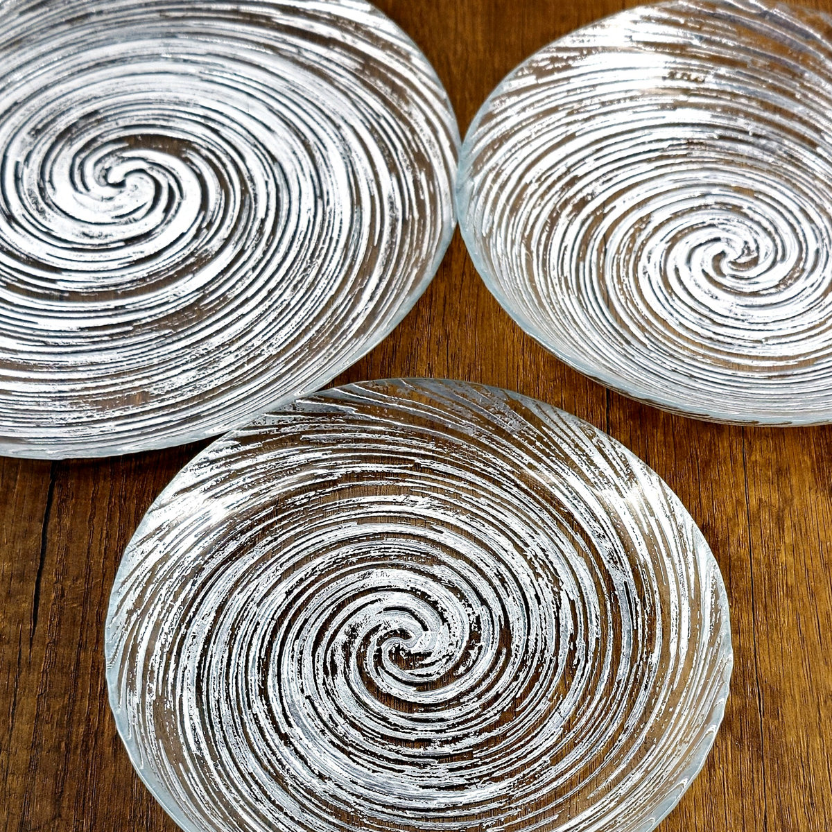 Mercer41 Popel Gilded Glass Silver Dinnerware Set of 12 | Wayfair