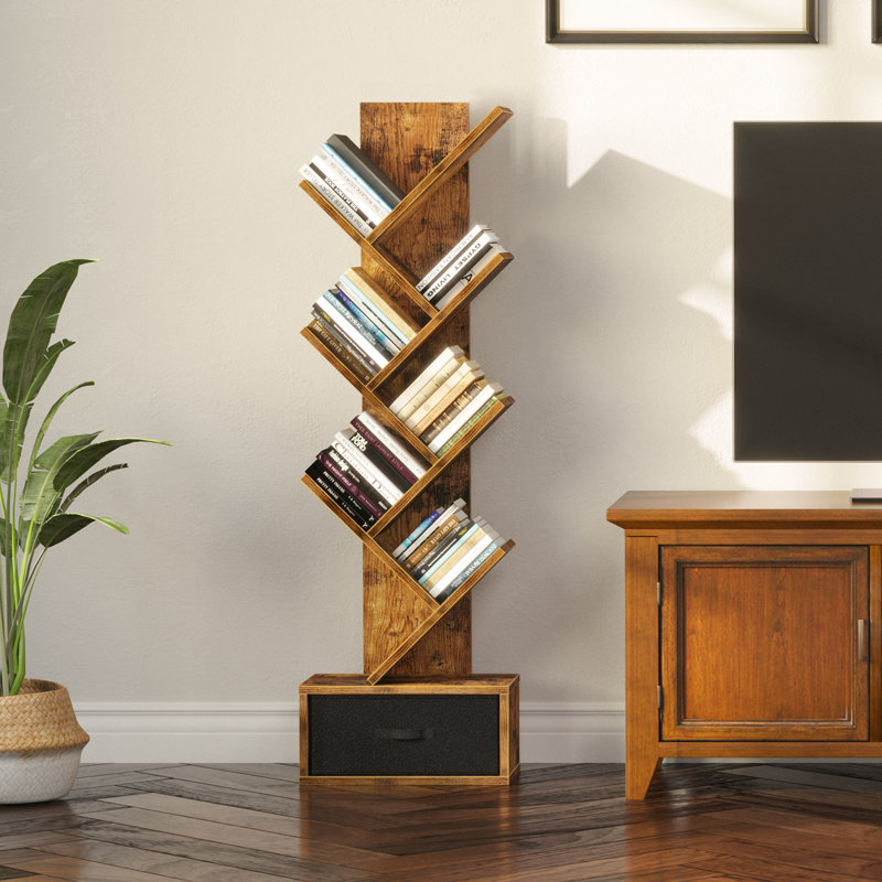Millwood Pines Todi Geometric Storage Bookcase & Reviews | Wayfair