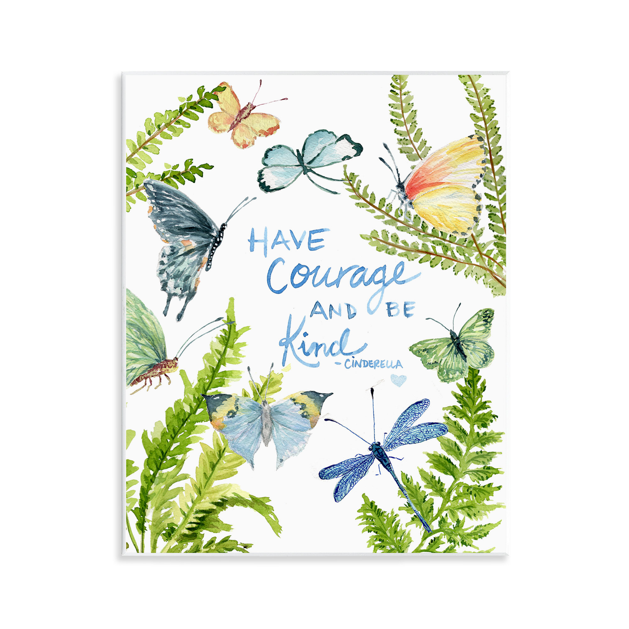 Stupell Industries Courage & Kindness Phrase Wall Plaque Art by Melissa ...