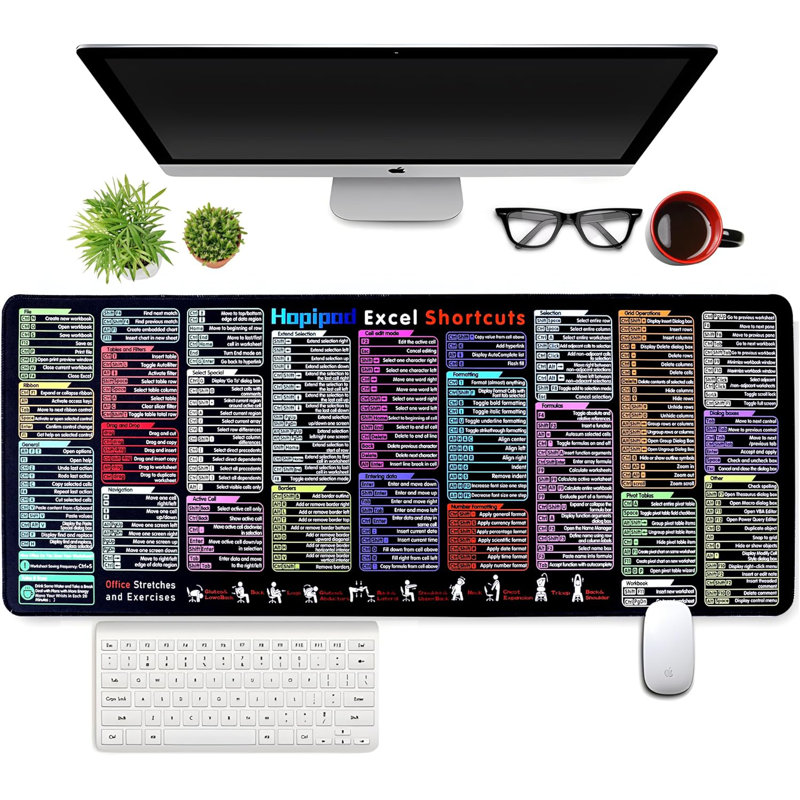 Latitude Run® Excel Cheat Sheet Desk Pad | Wayfair