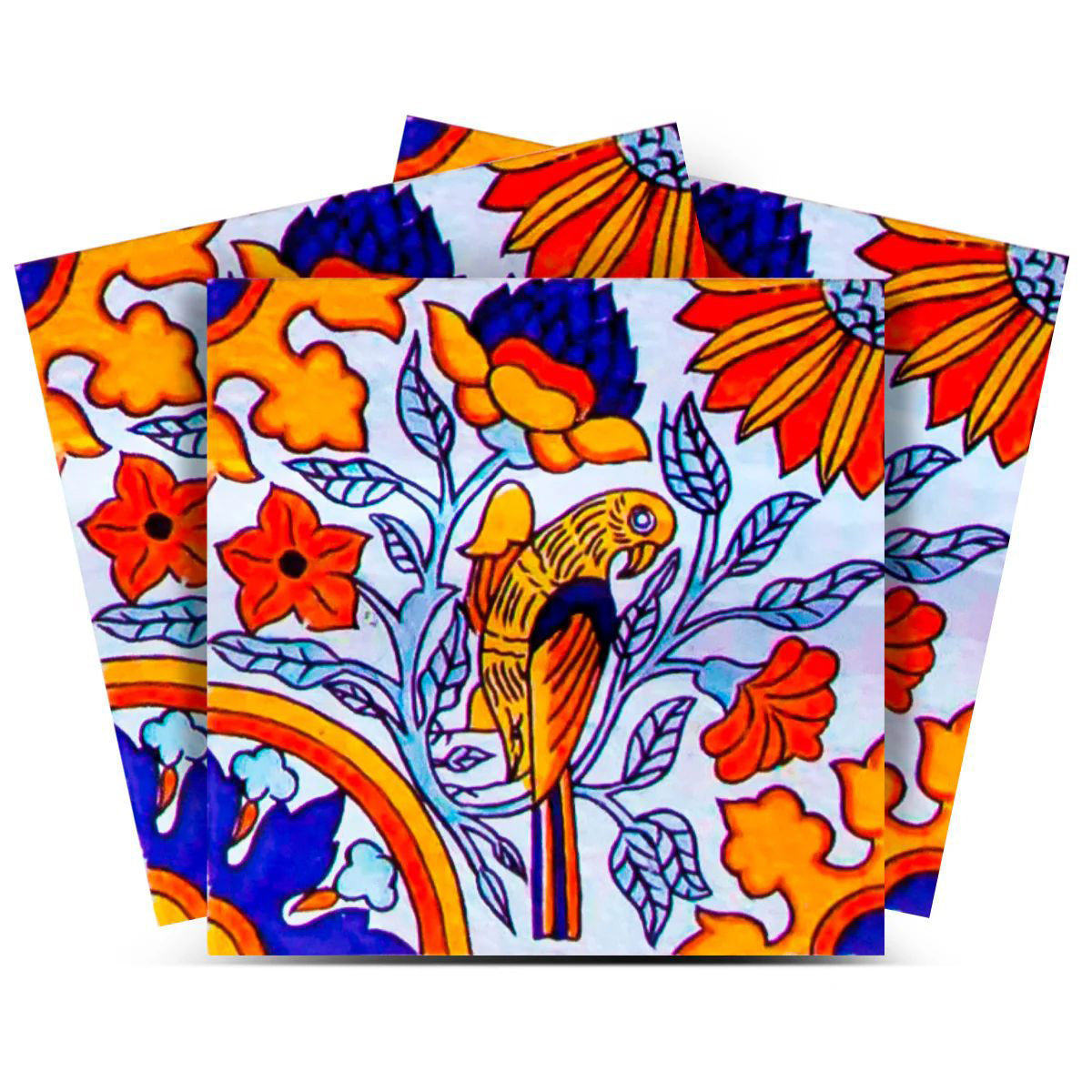 Mi Alma 12" x 12" Animal Azulejos Vinyl Peel and Stick Mosaic Tile ...