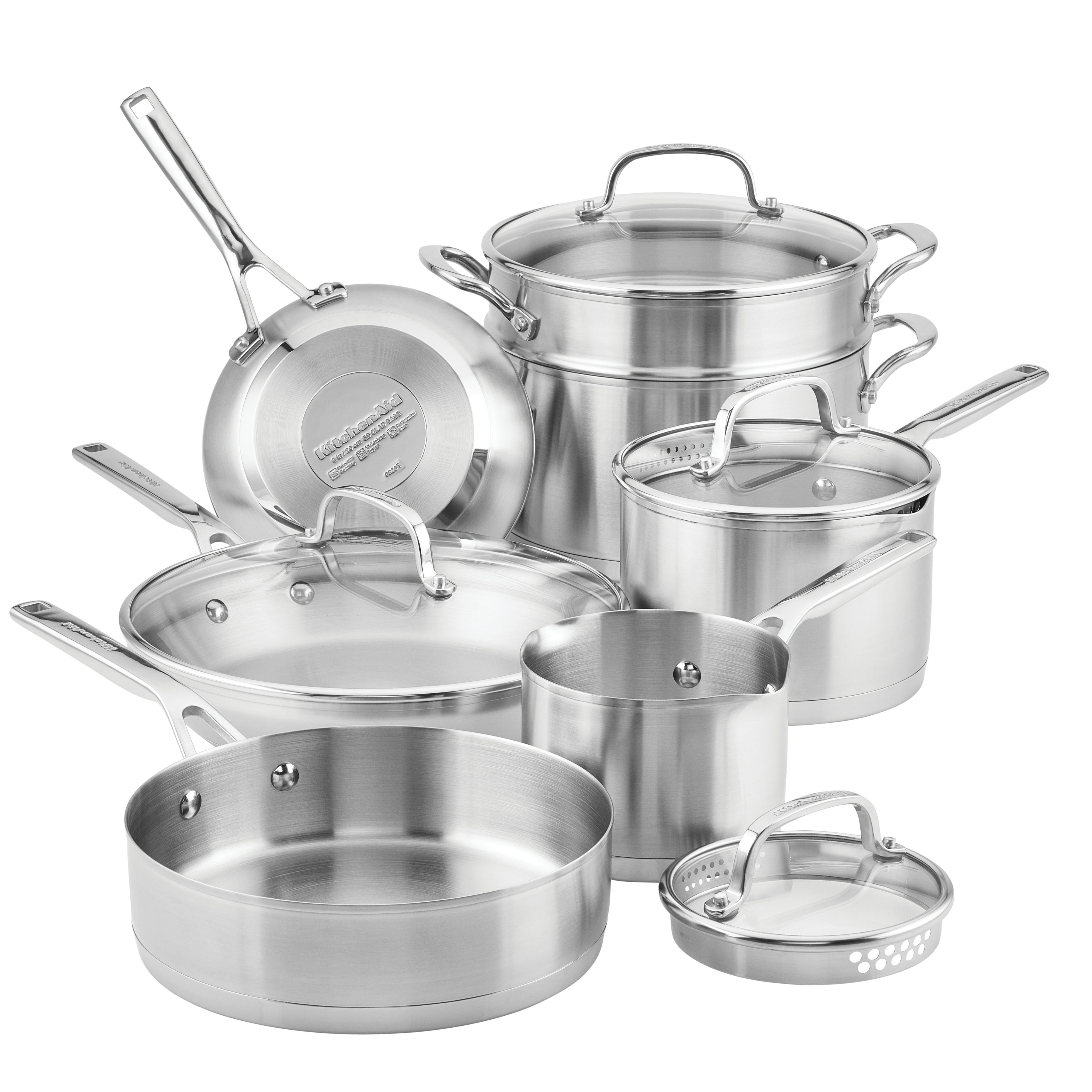 KitchenAid® KitchenAid 3-Ply Base Stainless Steel Cookware Induction ...