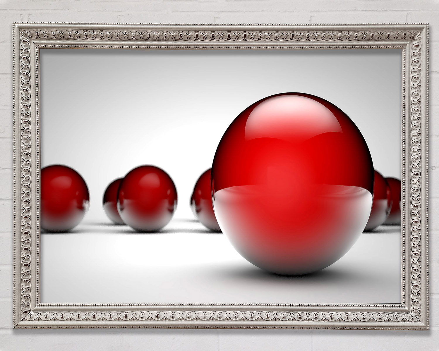 Bright Star Shiny Red Balls Field - Single Picture Frame Art Prints ...