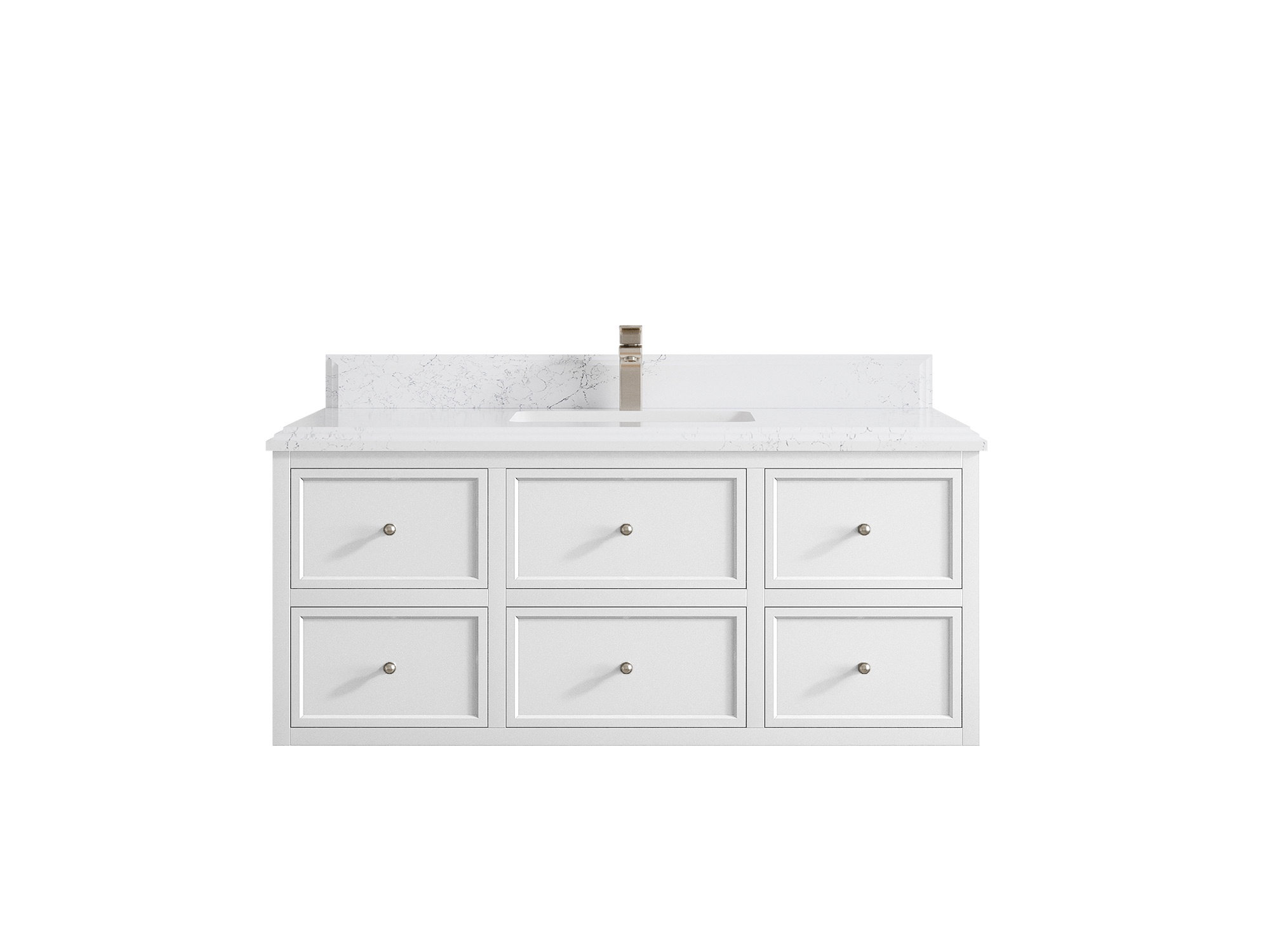 Willow Collections Roswell Floating 48 In. W X 22 In. D Single Sink ...