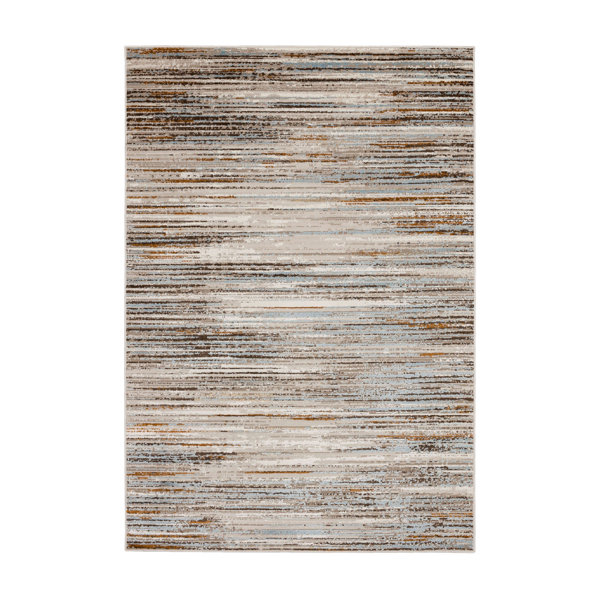 17 Stories Louque Multicolor Modern Abstract Stripe Area Rug | Wayfair