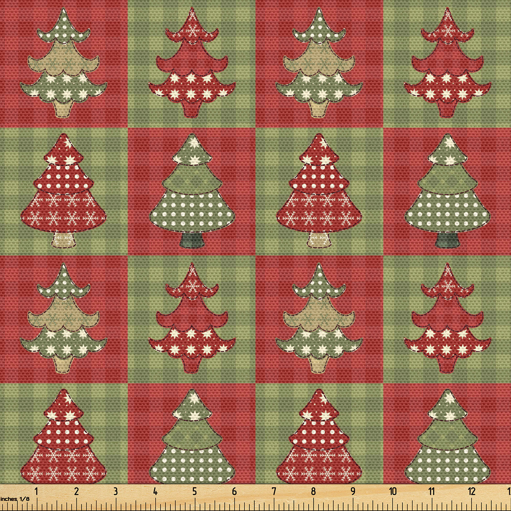 The Seasonal Aisle Airyonna Noel Trees Quilt Fabric | Wayfair.co.uk