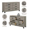 17 Stories Major Dresser with 6 Drawers & Rubberwood Legs | Wayfair