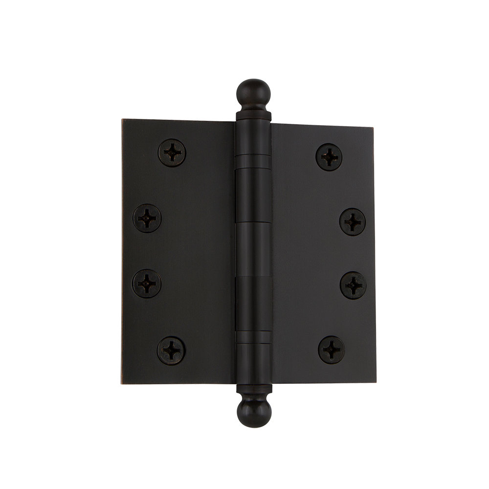Nostalgic Warehouse 4" Ball Tip Heavy Duty Hinge with Square Corners ...