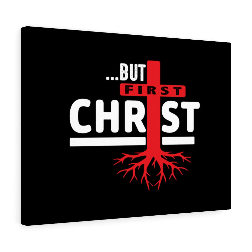 Trinx But First Christ Red Roots Christian Wall Art Bible Verse Print ...