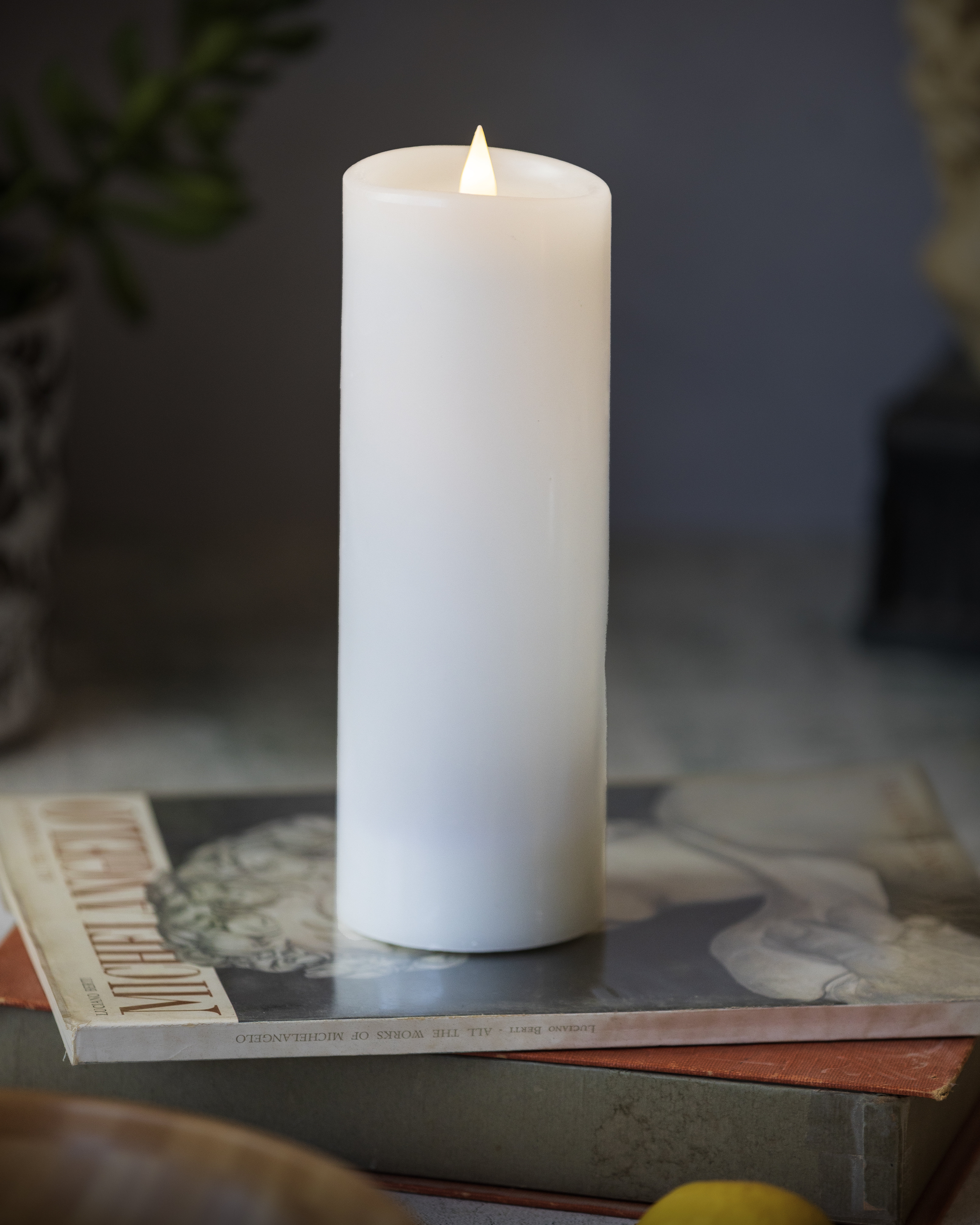 Symple Stuff Classic Real Wax Body Flickering Flameless Battery Powered ...